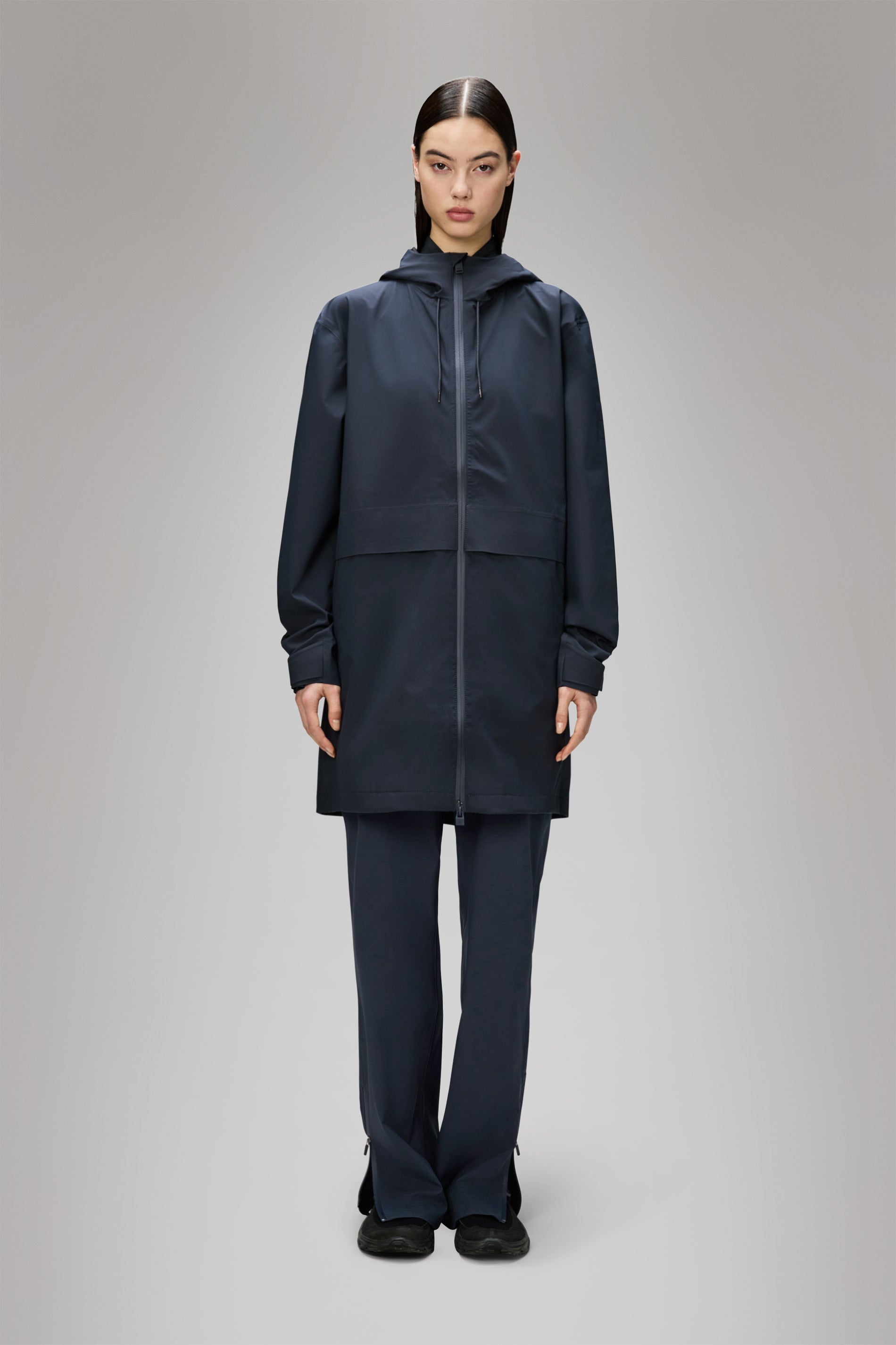 Rains® Suva Hardshell Long Jacket in Navy for €249 | 2-Year Warranty